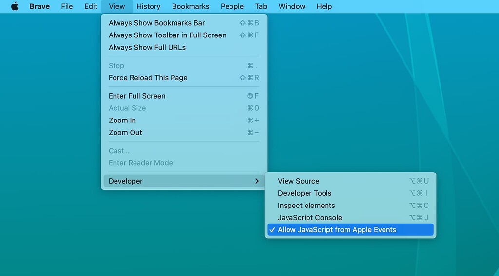 How to enable "Allow JavaScript from Apple Events" in your browsers - Browser Actions ...